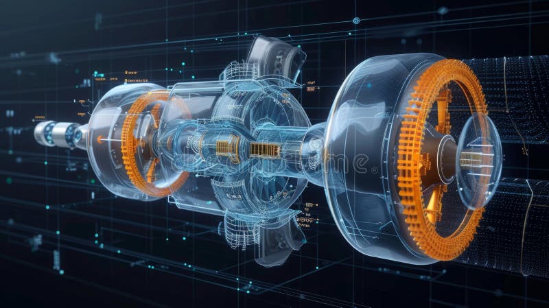Futuristic Engine for an Interplanetary Spacecraft Stock Image - Image ...