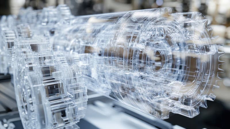 Futuristic Engine Rotating with Gears, Exploring Advanced Manufacturing ...