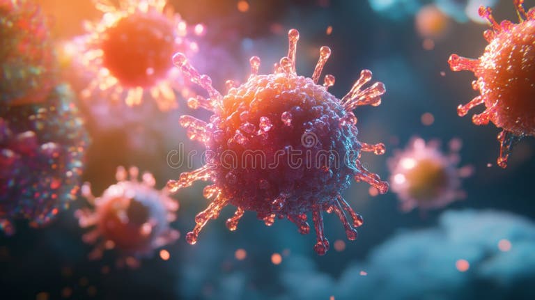 Futuristic Engineered Cells Targeting Cancer Cells in Action Stock ...