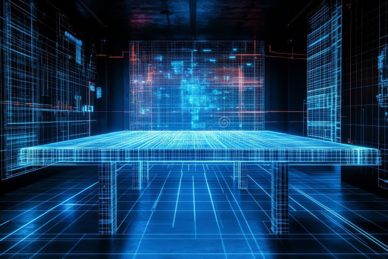 The Futuristic Engineering Table Showcases Augmented Reality Schematics ...