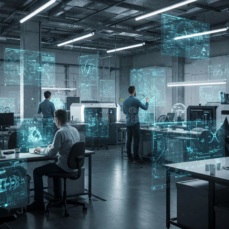 Engineering at Its Best - Futuristic Engineering Workshop - AI Stock ...