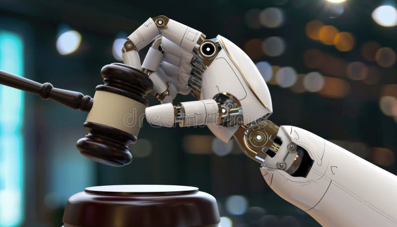 In a Futuristic Environment, a Cyborg Hand is Seen Holding a ...