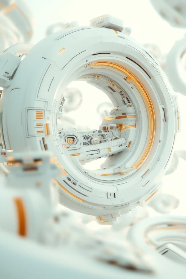 A Futuristic Environment Displays Intricate Circular Structures with ...