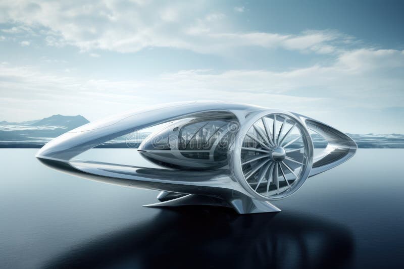 Futuristic Environmentally Friendly Power Plant of the Future Stock ...