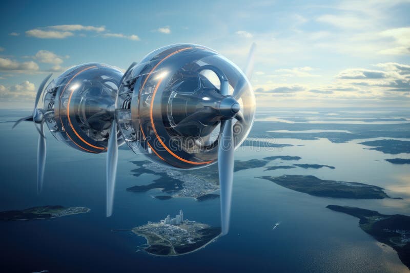 Futuristic Environmentally Friendly Power Plant of the Future Stock ...