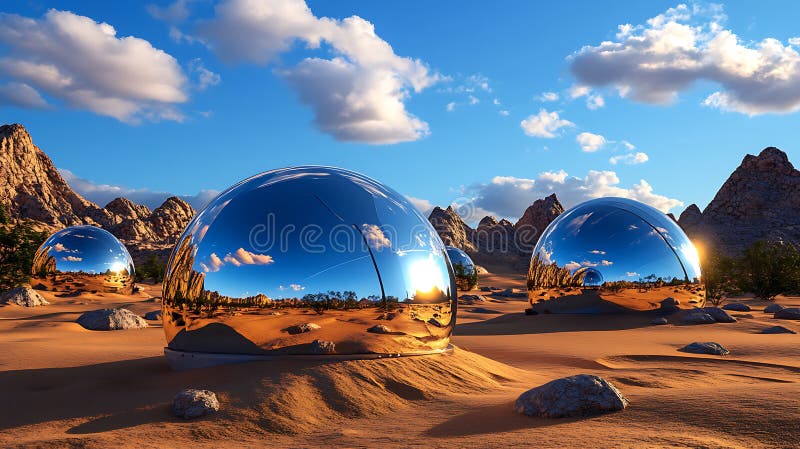 Futuristic Equipment for Mars Ground Testing Stock Illustration ...