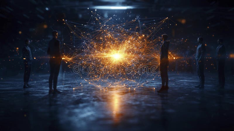 Futuristic Ethical Ai Interaction Virtual Lab Digital Art Modern Space ...