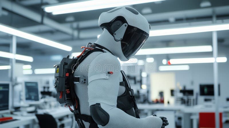 Futuristic Exoskeleton Soldier Undergoing Advanced Technology ...