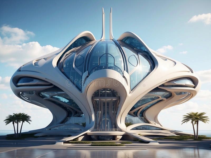Futuristic Experimental Building Concept Stock Image - Image of ...