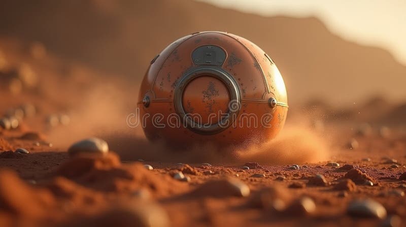 Futuristic Exploration Pod on Mars Stock Photo - Image of research ...