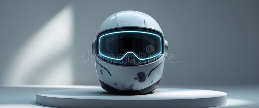 Futuristic Explorer Helmet with Adaptive Light Filters Stock Image ...