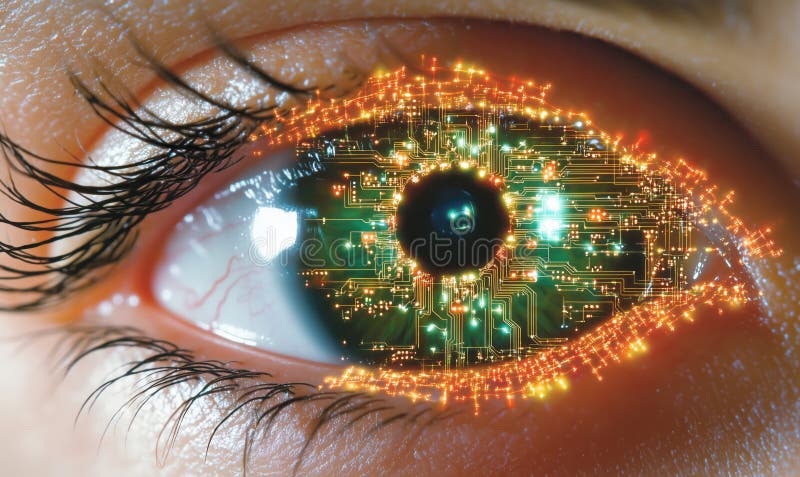 Futuristic Eye with Circuitry Design, Digital Technology, Artificial ...