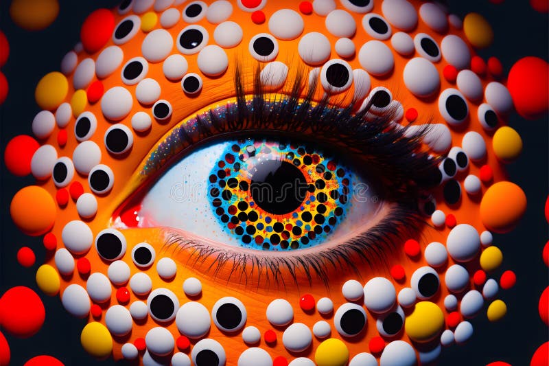 Futuristic Eye Created with Generative AI Technology Stock Illustration ...