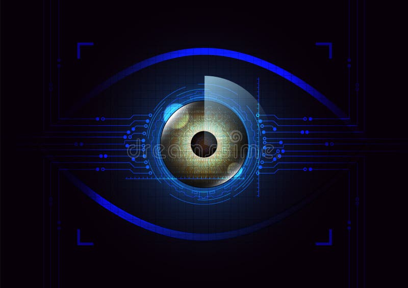 Futuristic Eye Detection Technology Concept Vector Illustration Stock ...
