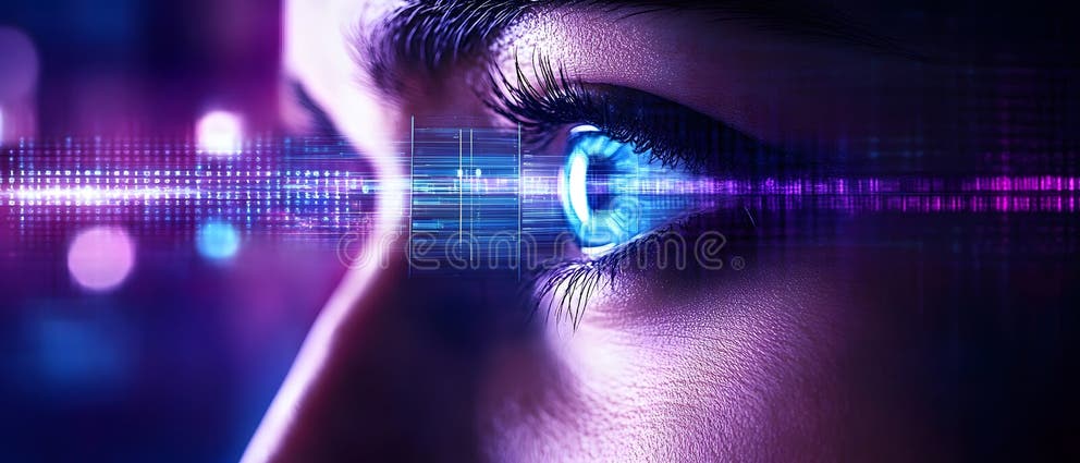 Futuristic Eye with Digital Data Overlay Technology and Artificial ...