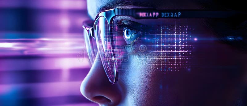 Futuristic Eye with Digital Data Overlay Technology and Artificial ...