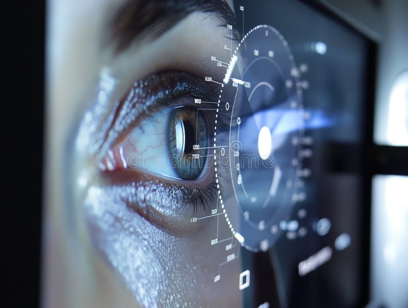 Futuristic Eye with Digital Interface Stock Image - Image of detail ...