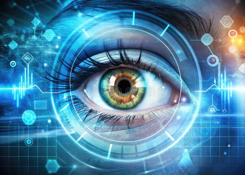 Futuristic Eye Health Data Visualization Minimalist Interface ...