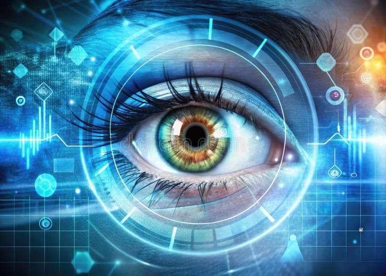 Futuristic Eye Health Data Visualization Minimalist Interface ...