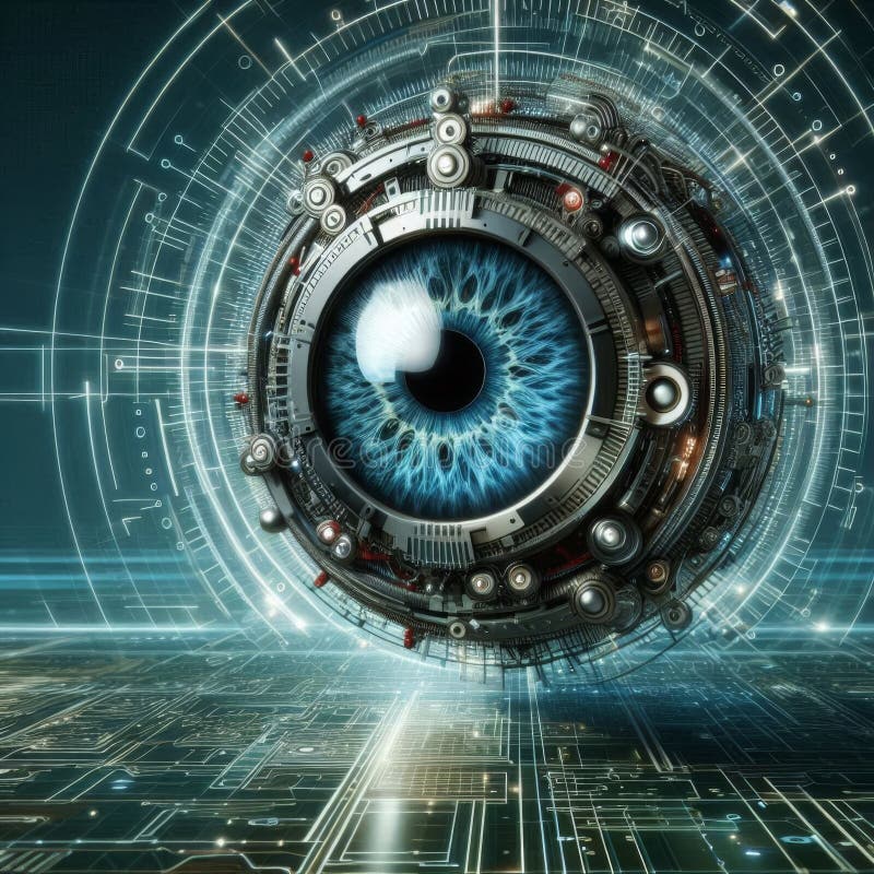 Futuristic Eye stock illustration. Illustration of human - 328628254