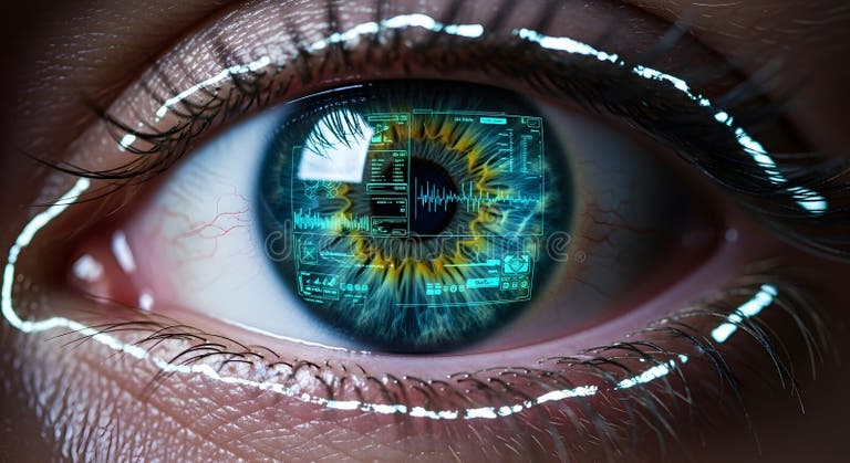 Futuristic Eye Scan Technology Stock Illustration - Illustration of ...
