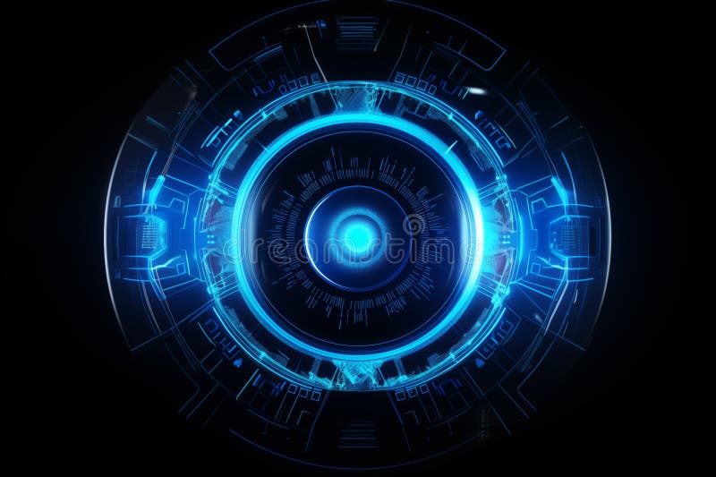 Futuristic Eye Scan Technology Concept by Generative AI Stock ...