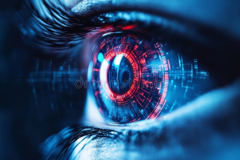 Futuristic Eye Scanning Optical Vision. Stock Illustration ...