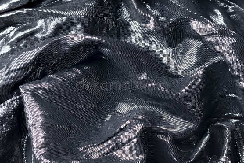 Futuristic Fabric, Metal Reflections, Wavy Abstract Piece of Cloth ...