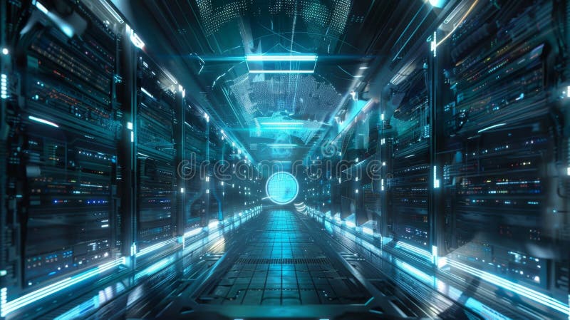 The Futuristic Facility Hums with the Sound of Thousands of Servers the ...