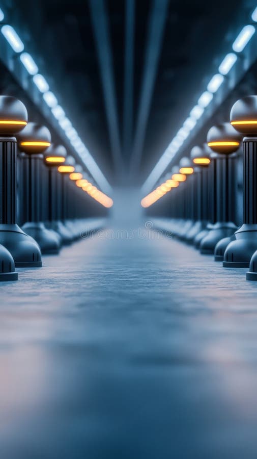 Futuristic Factory with Advanced Robotics in Production Stock Image ...