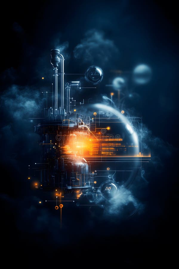 Futuristic Factory Representing Automated Software Development and ...