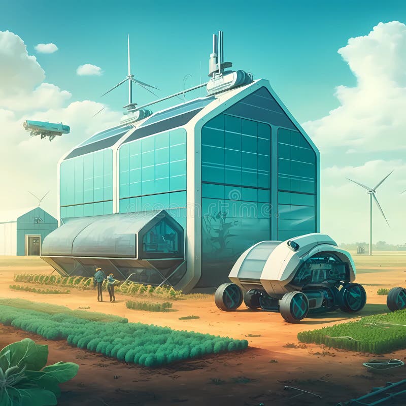 Futuristic Farming Automation, Modern Agriculture, Field Farming ... Futuristic Farming Automation, Modern Agriculture, Field Farming ...