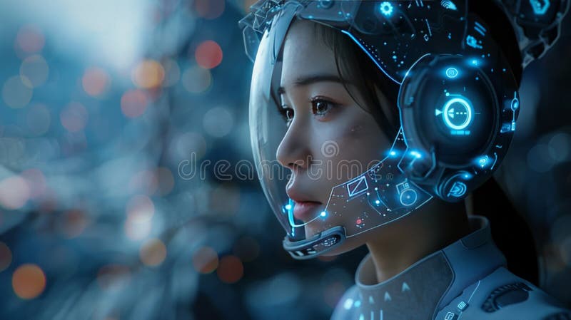 A Futuristic Female Astronaut Equipped with an Advanced AI Interface ... A Futuristic Female Astronaut Equipped with an Advanced AI Interface ...