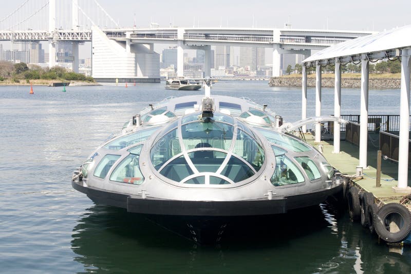 Futuristic Ferry Boat in Tokyo Stock Photo - Image of ferry, skyscraper ...