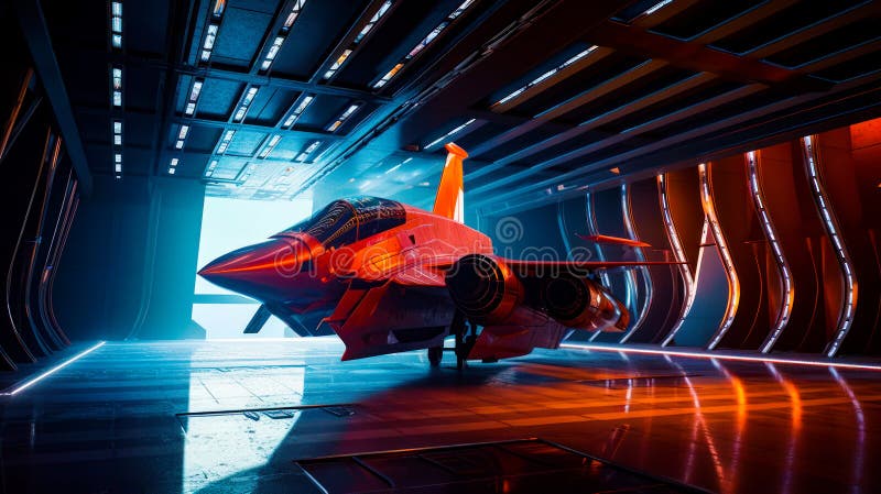 A Futuristic Car Sitting on the Ground in Front of a Building Stock ...