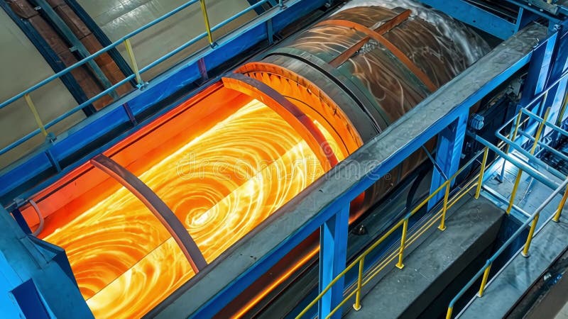 A Futuristic Filtration Chamber with Swirling Patterns of Liquid and ...