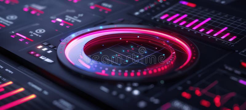 Futuristic Financial Dashboard Featuring Dynamic Progress Ring for ...