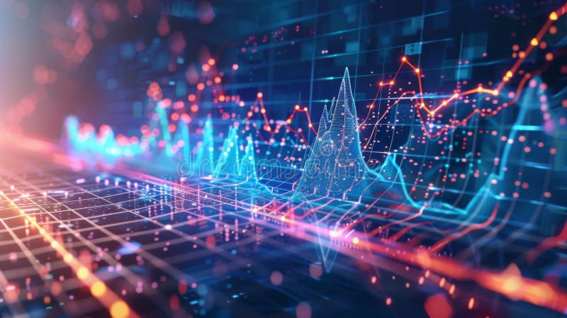 Futuristic Financial Technology Interface with Graphs and Data ... Futuristic Financial Technology Interface with Graphs and Data ...