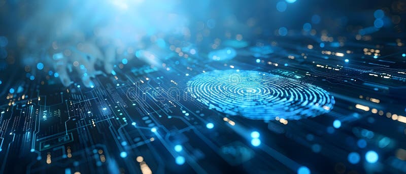 Futuristic Fingerprint Authentication on Digital Circuitry. Concept ... Futuristic Fingerprint Authentication on Digital Circuitry. Concept ...