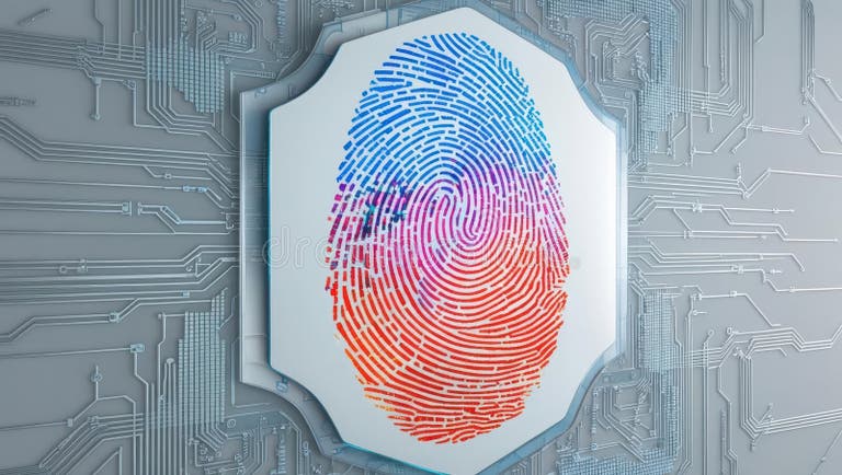 Futuristic Fingerprint Merging with Pixelated Data Streams on a ...
