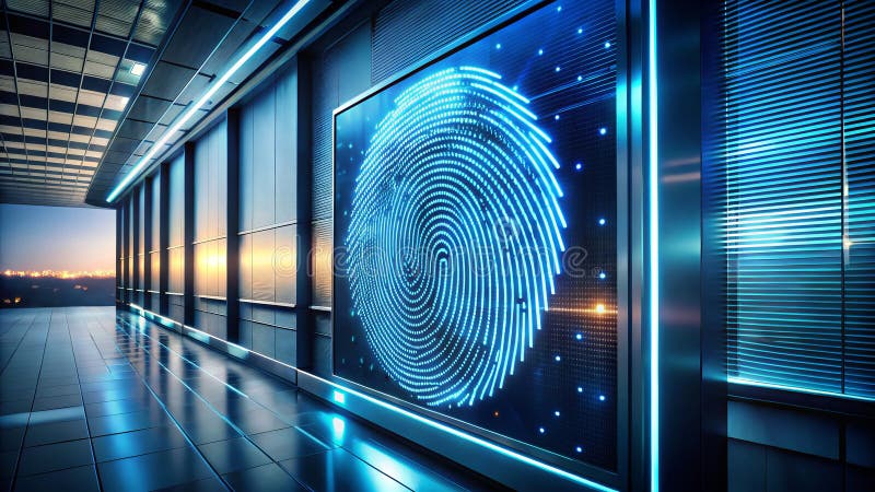 Futuristic Fingerprint Scan a Powerful Symbol of Modern Cybersecurity ...