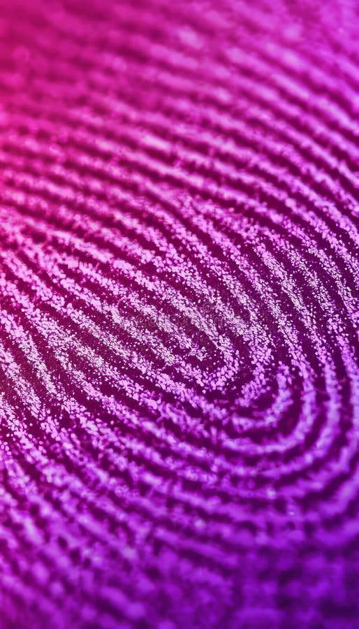 Futuristic Fingerprint Scanner Biometric Security Concept with Pink and ...