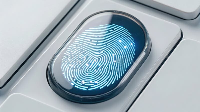 Futuristic Fingerprint Scanner Integrated with a Computer Keyboard ...