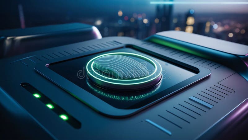 Futuristic Fingerprint Scanner, Sci-Fi Technology High Quality Image ...