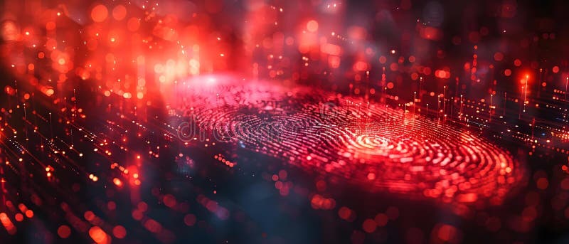 Futuristic Fingerprint Tech in a Digital World. Concept Technological ... Futuristic Fingerprint Tech in a Digital World. Concept Technological ...