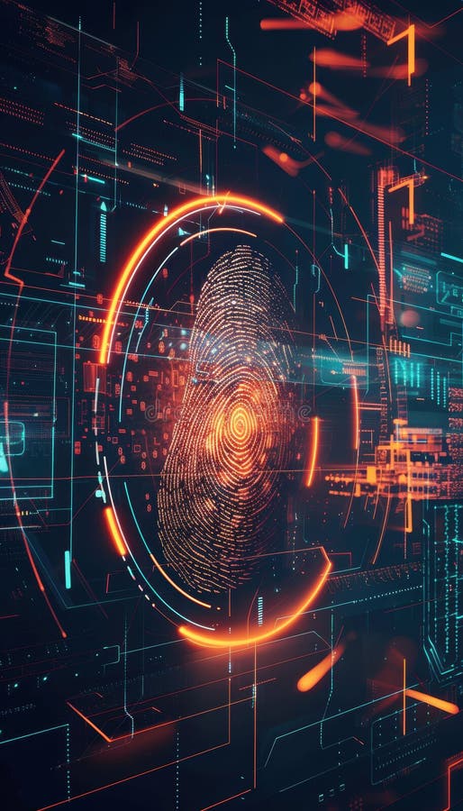 Fintech Fingerprint Scanner Interface Stock Photos - Free & Royalty ...