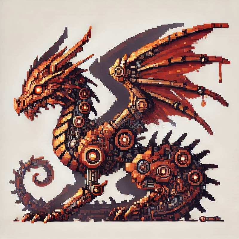 Futuristic Fire-Breathing Beast Stock Illustration - Illustration of ...