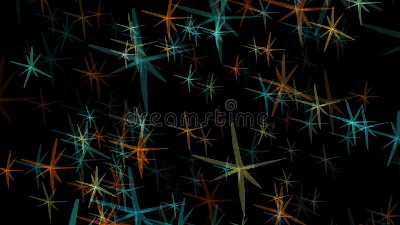 Futuristic Fireflies in Neon Rays of Light Move in Space. 4K. 3D ...