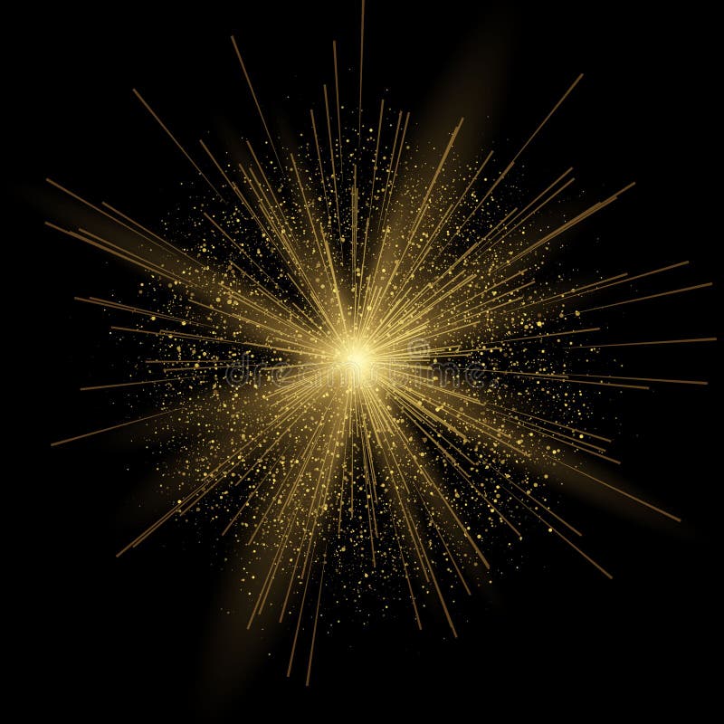Firework Lines with Particle Star Dust Stock Illustration ...