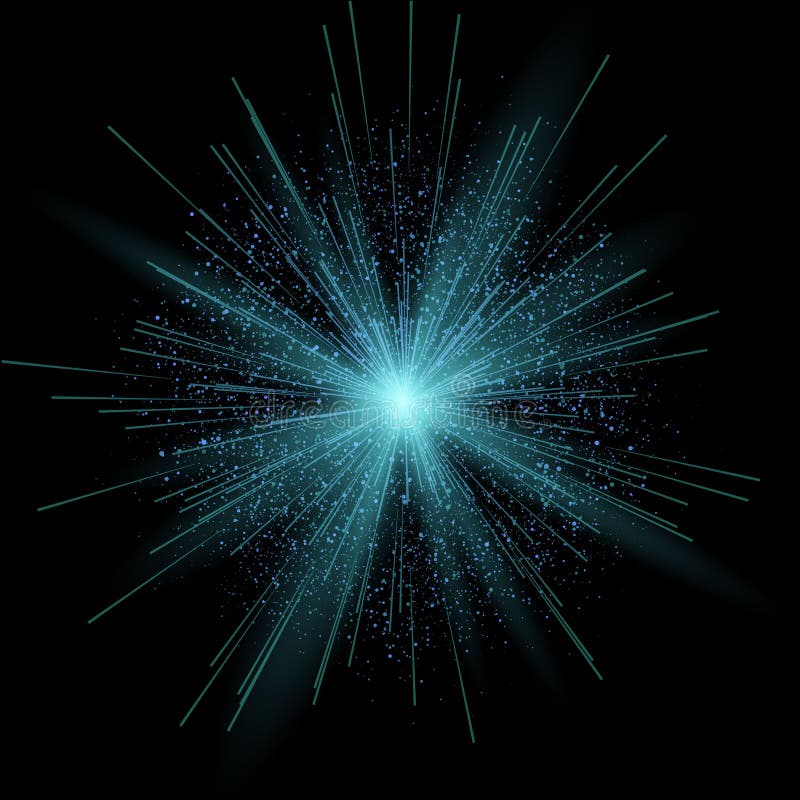 Firework Lines with Particle Star Dust Stock Illustration ...